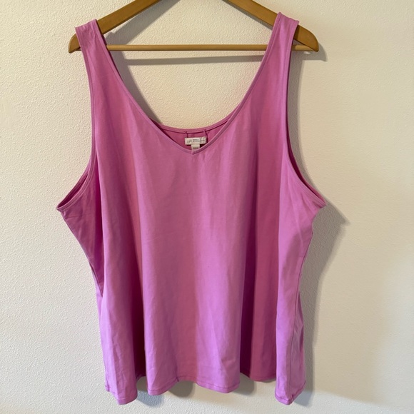 J. Jill | Tops | J Jill Perfect Reversible Tank Pink Stretch Cotton ...